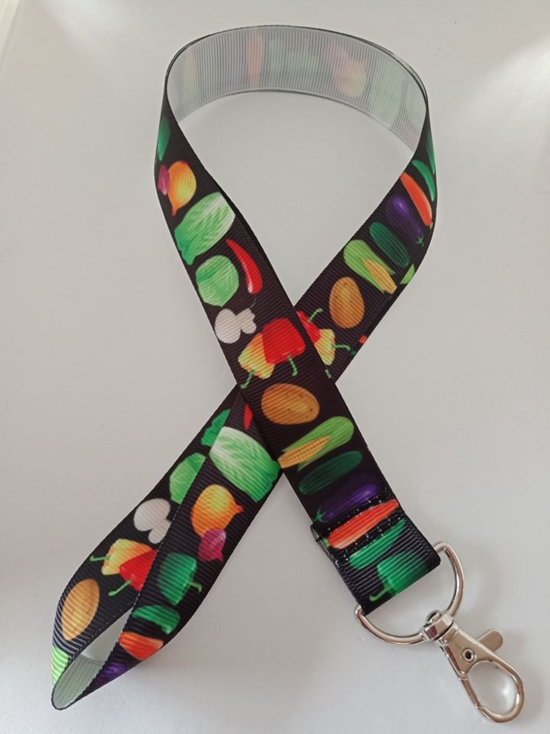 Vegetable / Food Print Lanyard / ID Holder / Badge Holder - Etsy