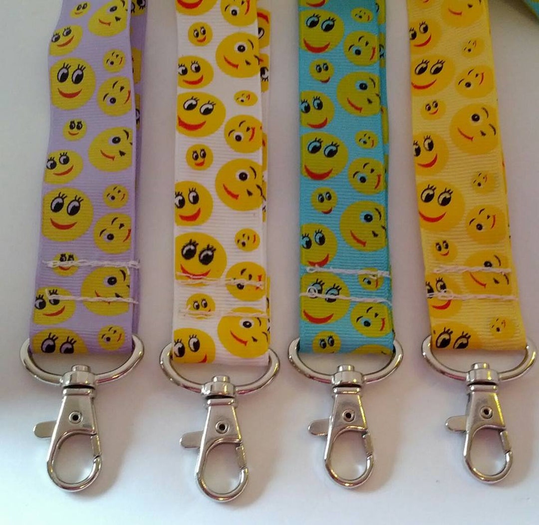 Smiley Face Lanyards / ID Holders - Etsy
