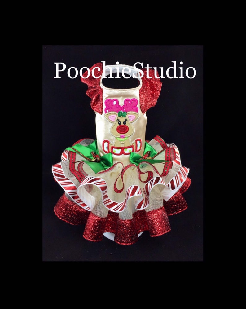 Dog Tutu Dress Christmas Reindeer Princess Tutu Rudolph Red - Etsy