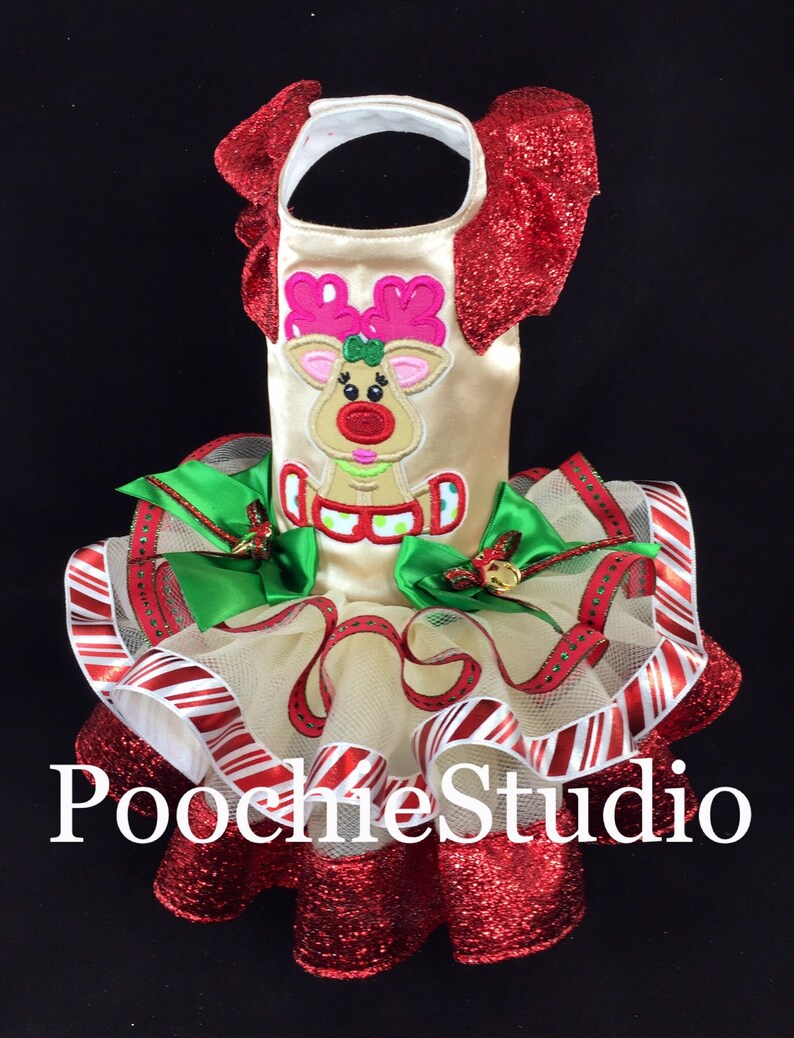 Dog Tutu Dress Christmas Reindeer Princess Tutu Rudolph Red | Etsy