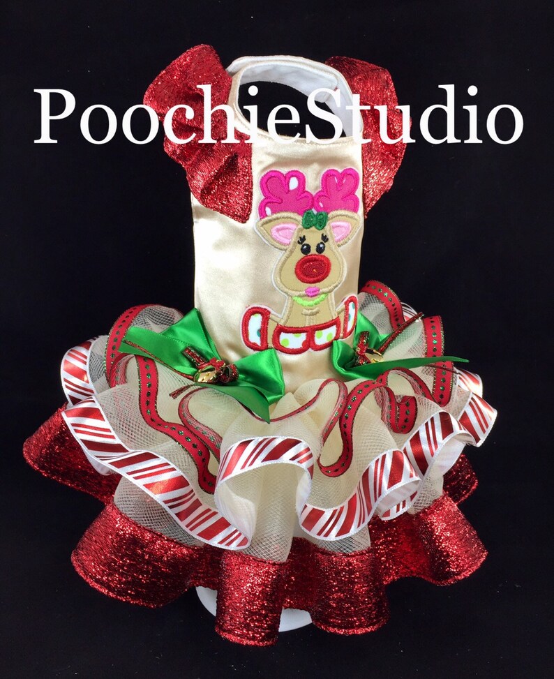 Dog Tutu Dress Christmas Reindeer Princess Tutu Rudolph Red - Etsy