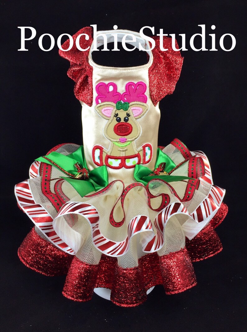 Dog Tutu Dress Christmas Reindeer Princess Tutu Rudolph Red - Etsy