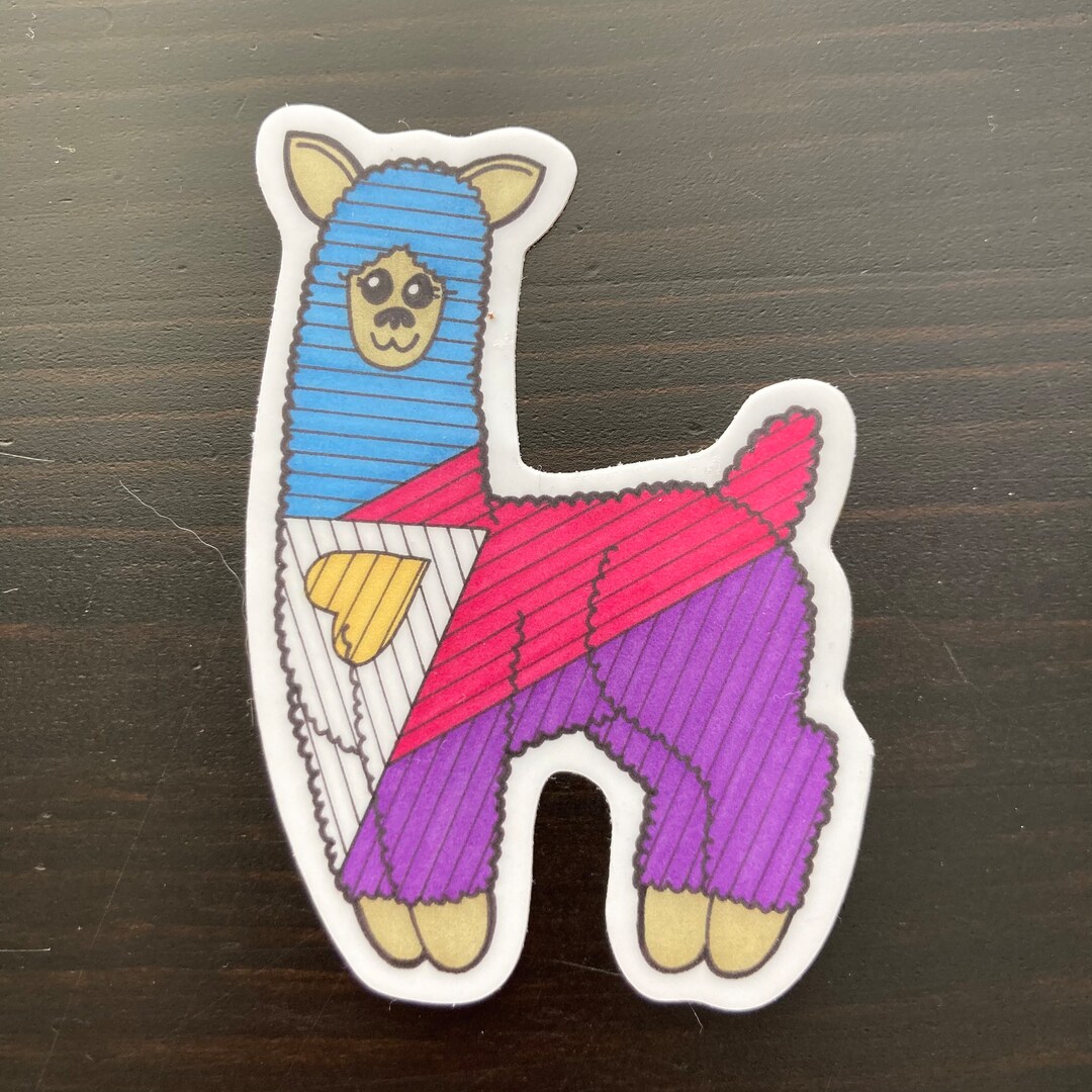Polyamorous Pride Llama Sticker, 2.07" X 3" Vinyl Sticker - Etsy