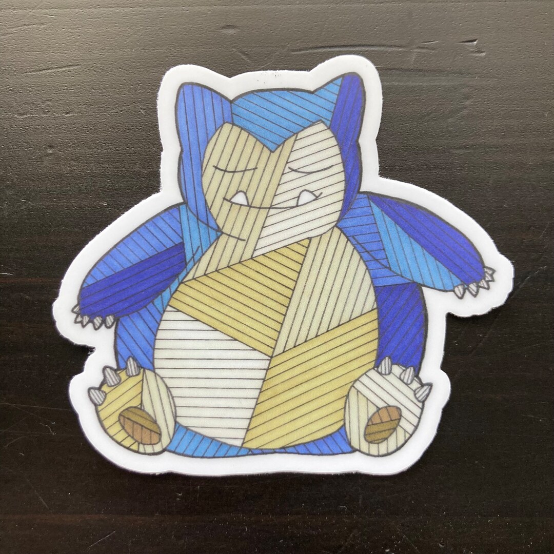 Snorlax Sticker, Pokémon Fanart, 3" X 2.8" Vinyl Sticker - Etsy