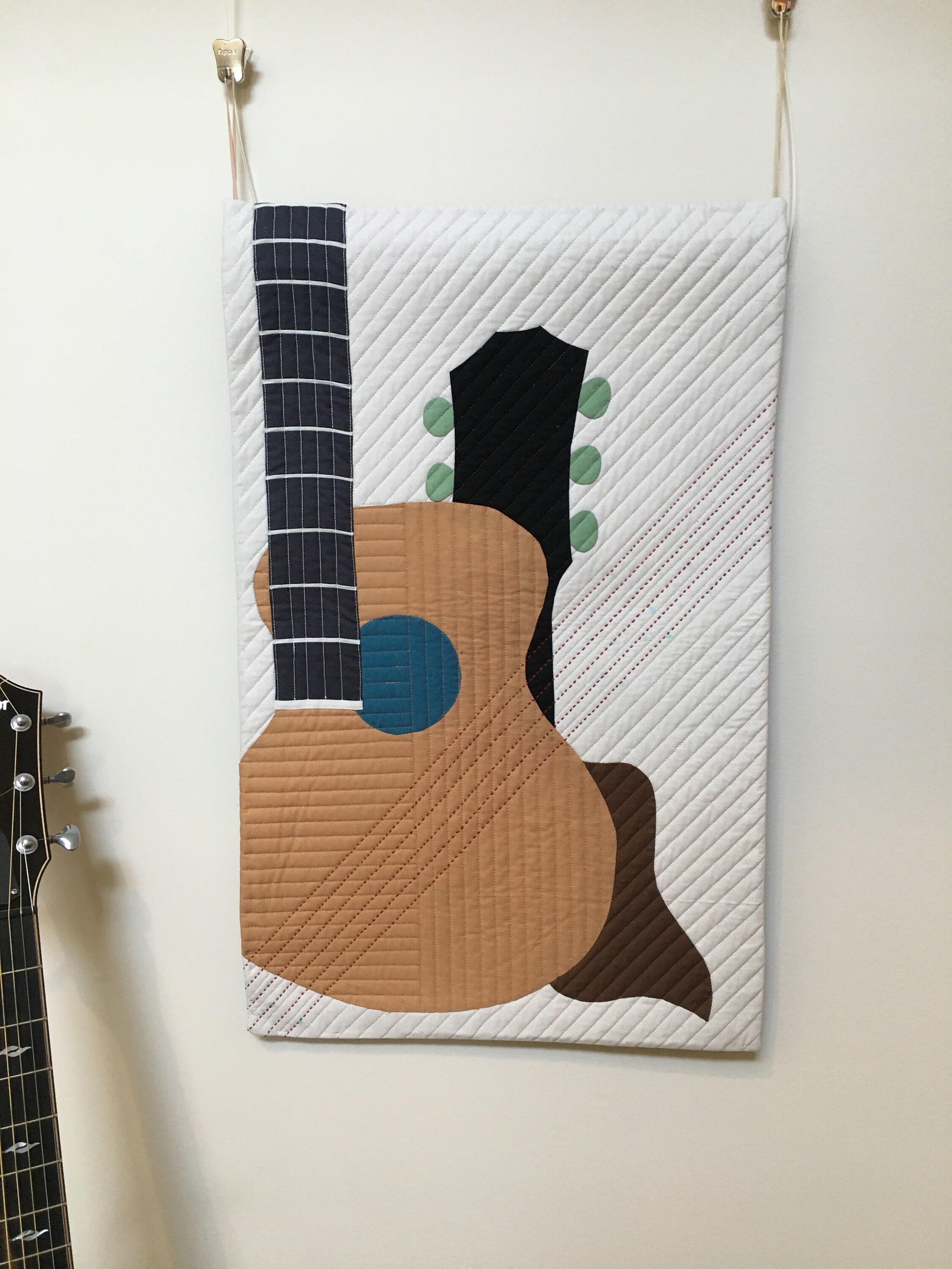 Strum (acoustic) Art Quilt Pattern, Paper Copy, Acoustic Guitar - Etsy ...
