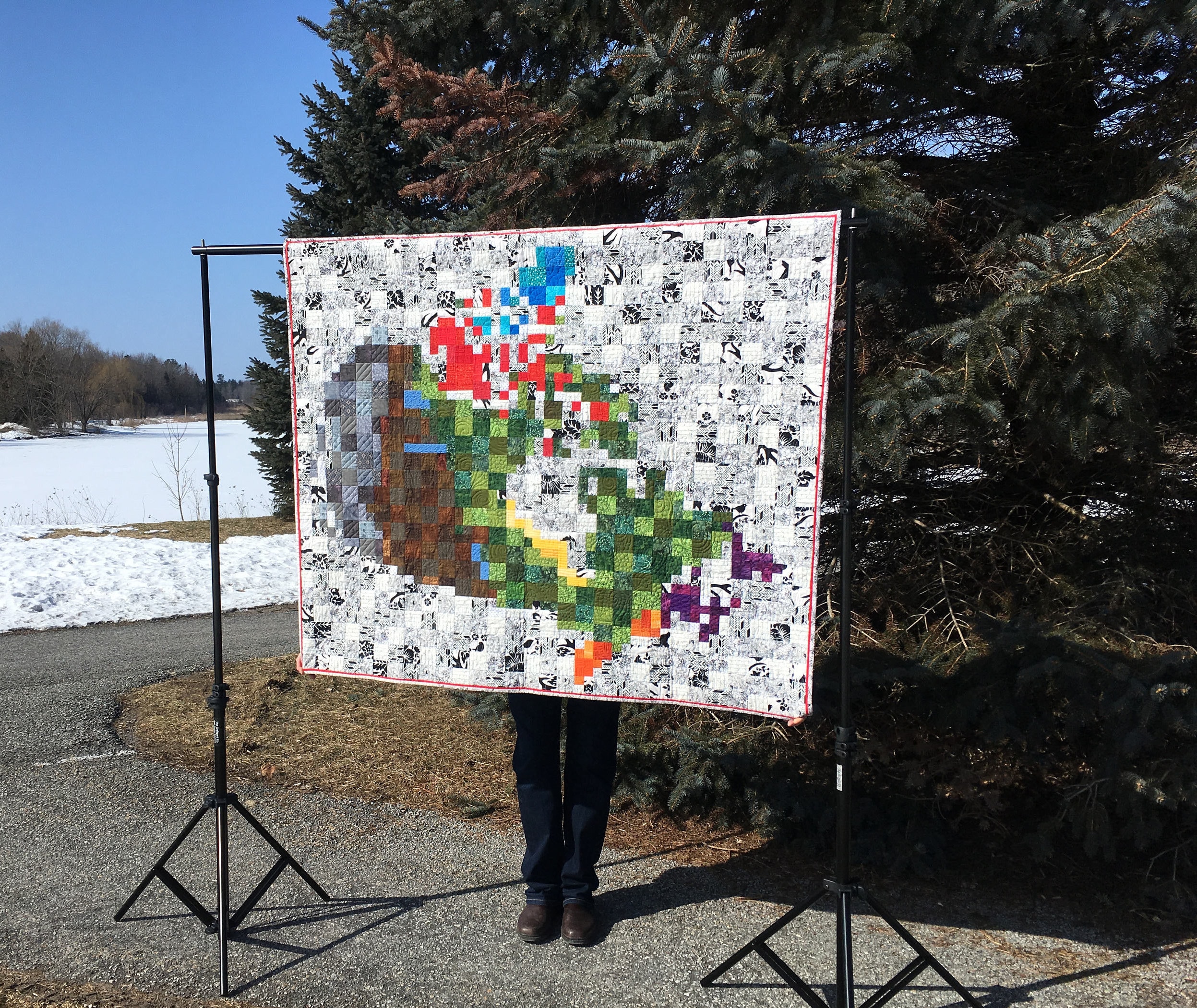 Canada's Natural Regions Map Quilt Pattern, Queen Size Bed Quilt or ...