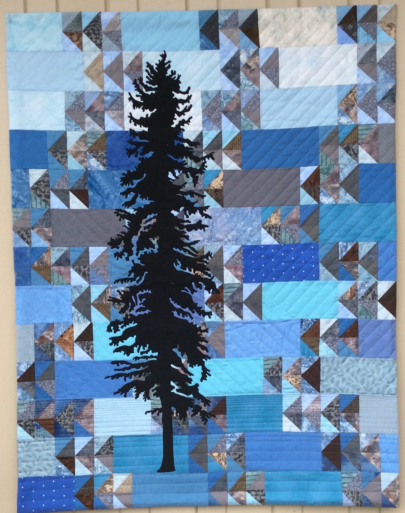 Spruce Tree and Geese Art Quilt Wall Quilt - Etsy