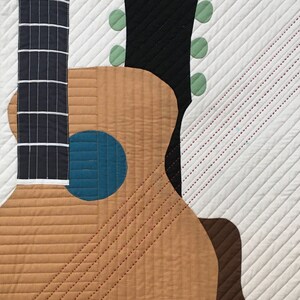 Strum (acoustic) Art Quilt Pattern, Digital .pdf Copy, Acoustic Guitar ...