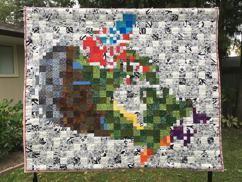 Canada's Natural Regions Map Quilt Pattern, Queen Size Bed Quilt or ...