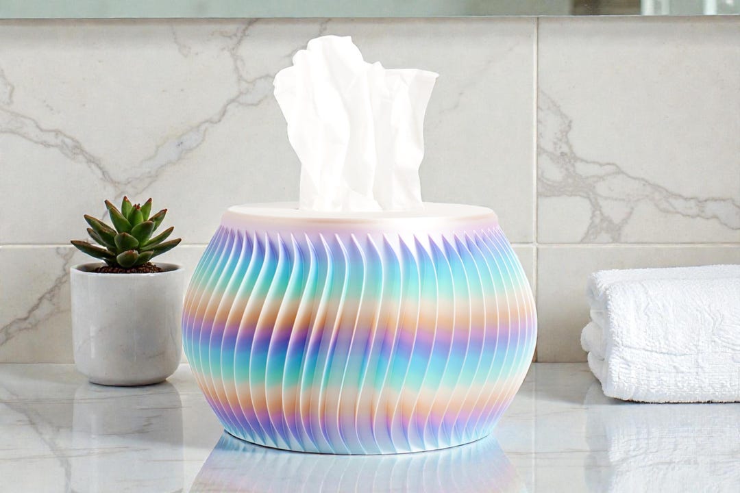Rainbow Tissue Box Cover • Iridescent Unicorn Bathroom Decor - Etsy