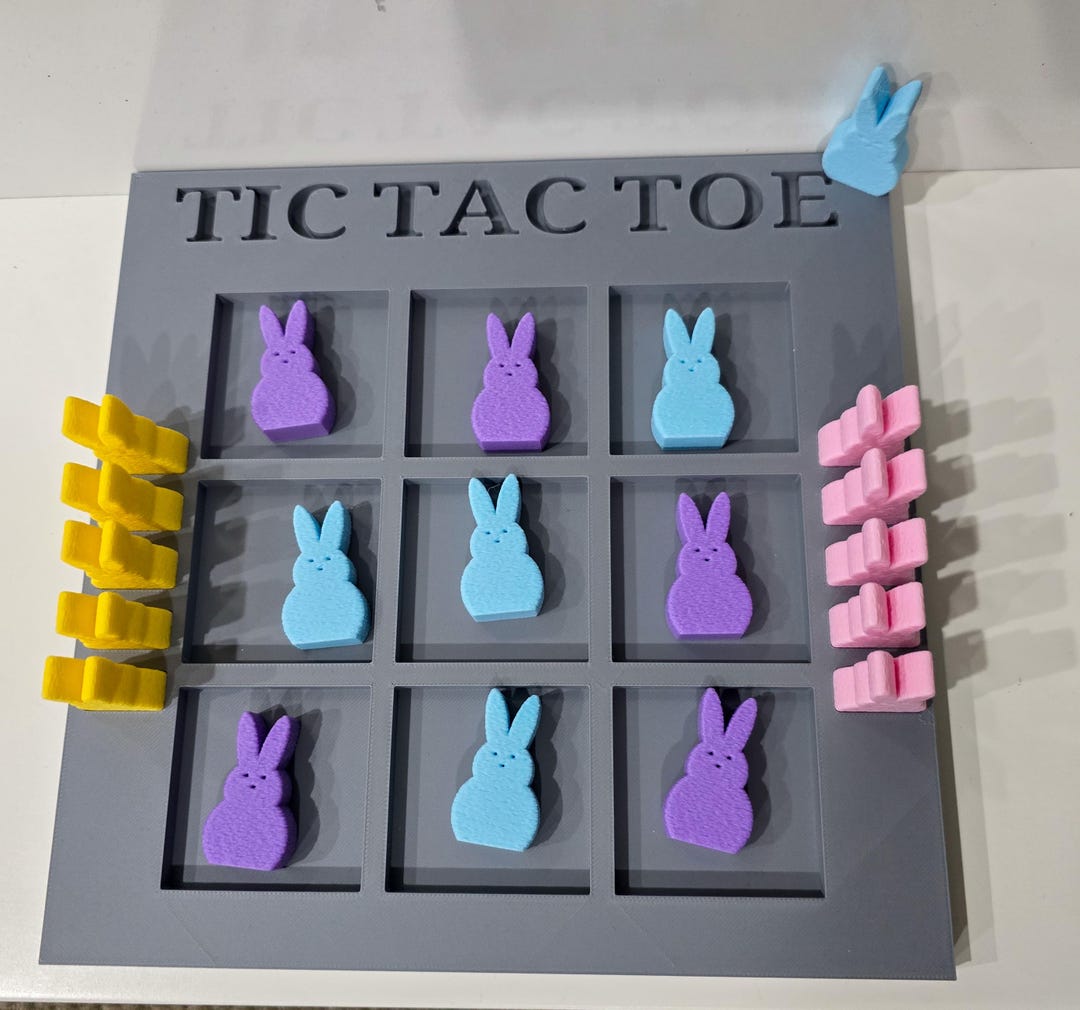 Peeps Bunny Tic Tac Toe Easter Basket Gift Easter Games Favors Table ...