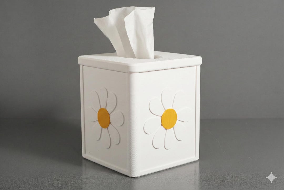 Daisy Modular Square Tissue Box Cover – Interchangeable Panel Design - Etsy