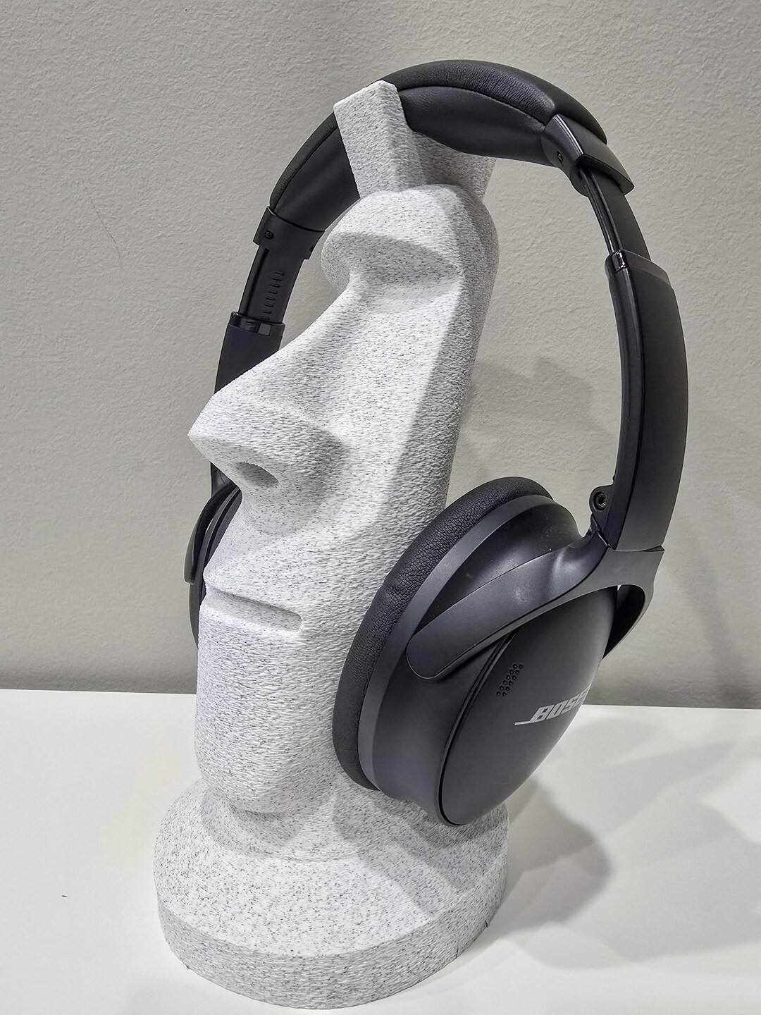 White Marble Moai Headphone Stand Stylish Easter Island Statue ...