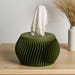 Modern Green Sculptural Tissue Box Cover Radiant Swirled Fins - Etsy
