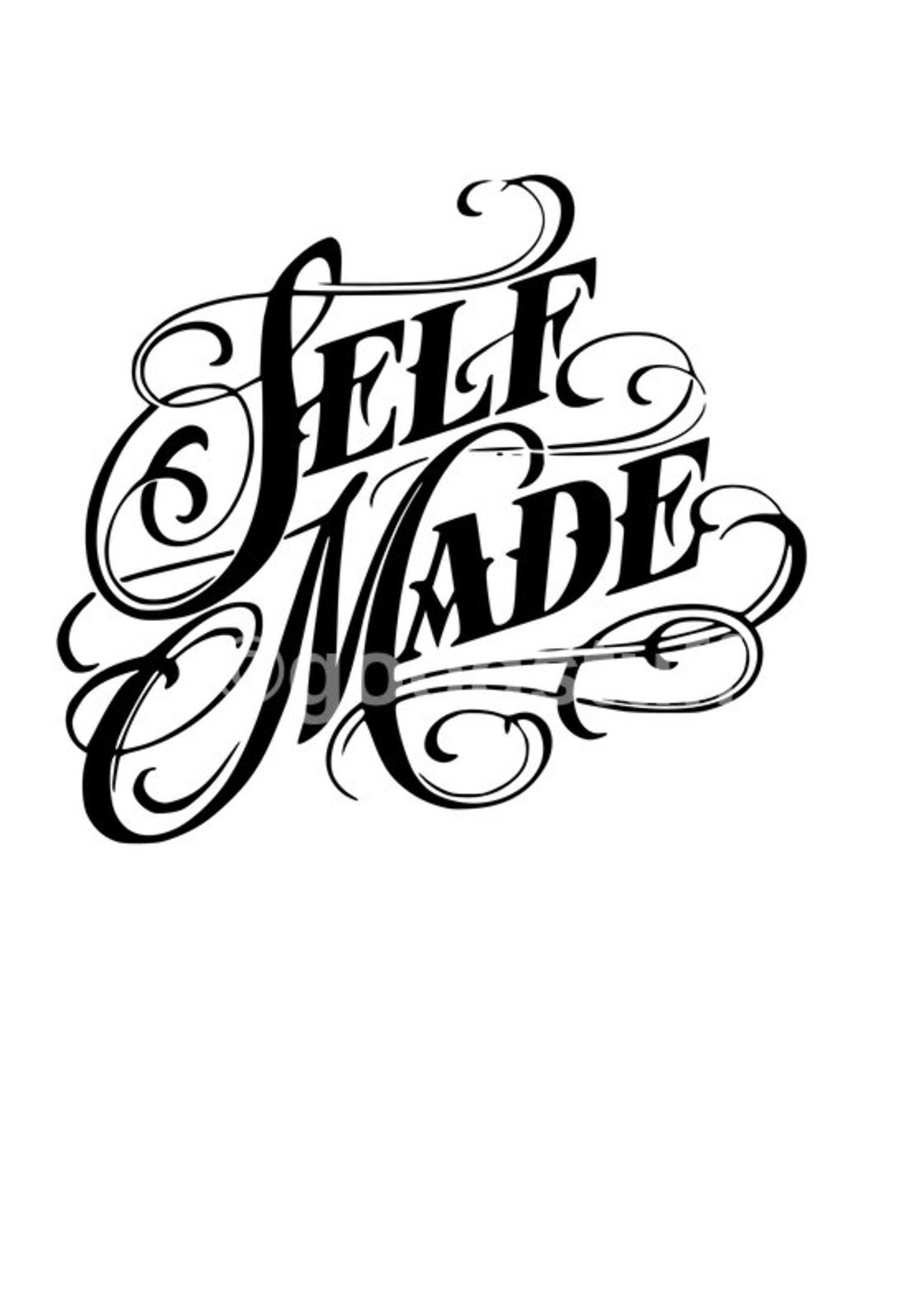 Self Made Quote Cursive SVG files Png files Jpeg files | Etsy