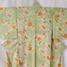 Green Silk Kimono Dress for Women, Vintage Authentic Japanese Robe ...