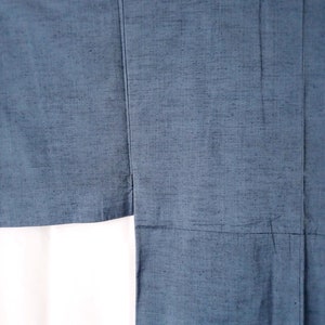 Japanese Men's Kimono Robe in Marine Blue Size L, Vintage Tsumugi Silk ...