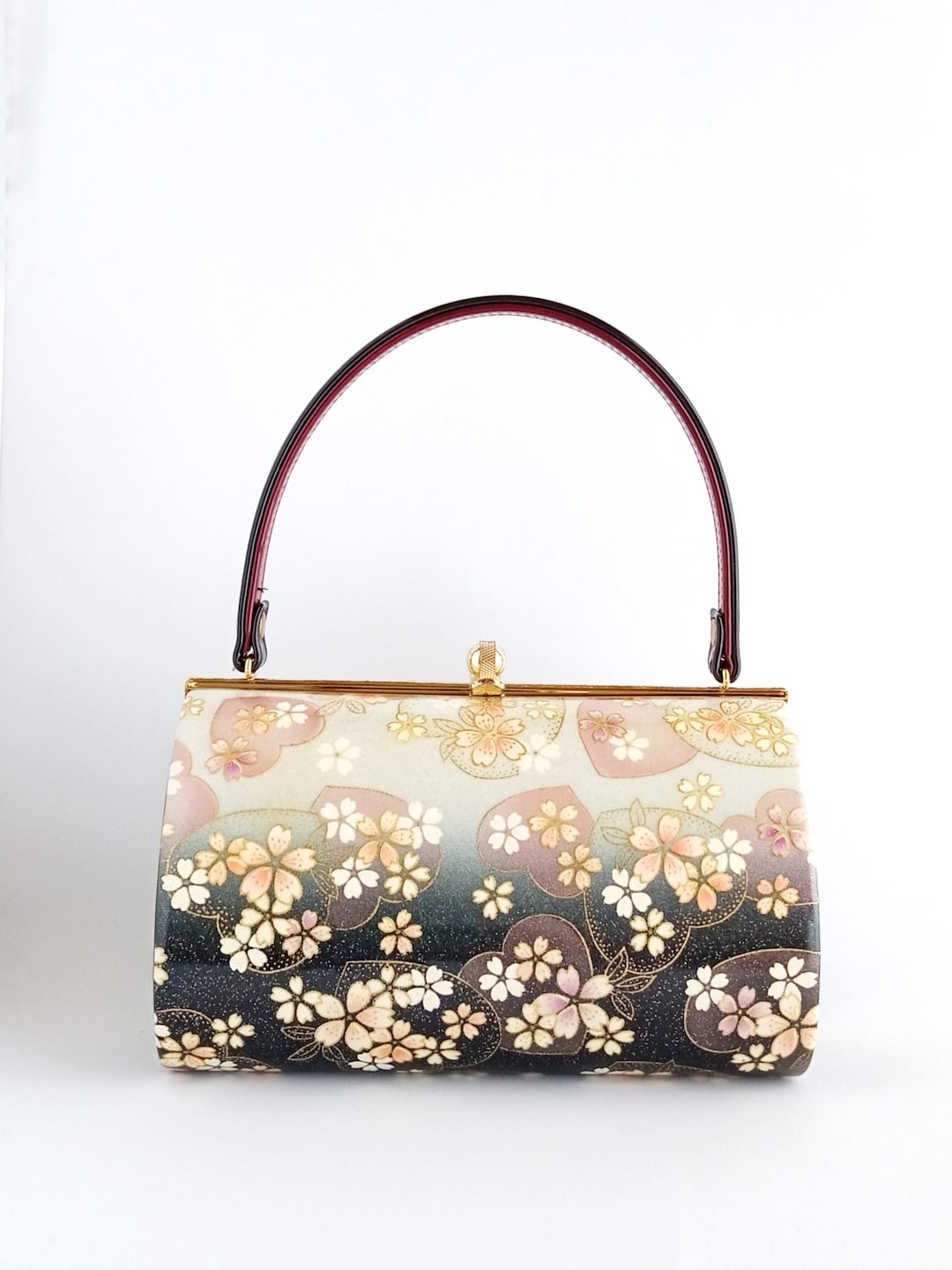 Cherry Blossom Kimono Bag, Vintage Japanese Kimono Purse Clutch in ...