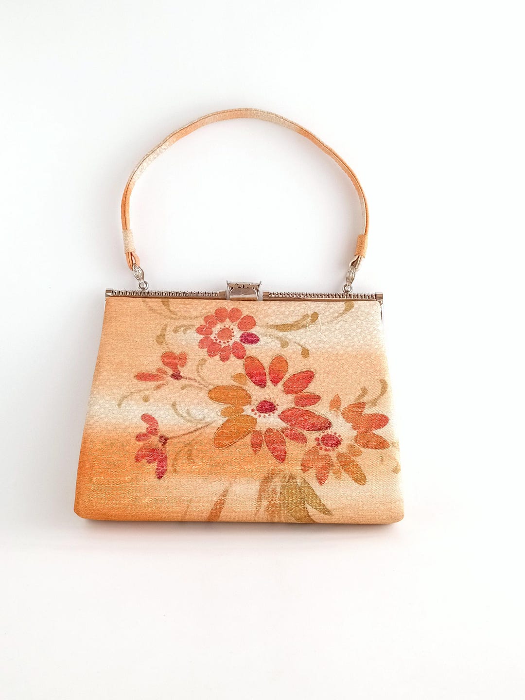 Vintage Japanese Kimono Handbag – 1990s Obi Silk Purse With ...