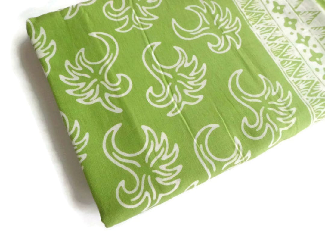 Hand Block Print Batik Stoff, indonesische Batik aus Java, 2 Yards ...