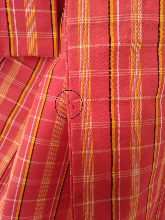 Japanese Wool Kimono, Red Checkered Tartan Kimono, Vi… - Gem