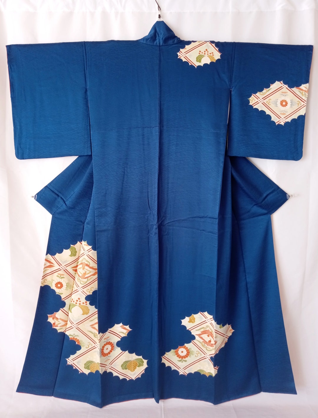 Sapphire Serenity Kimono Blue Japanese Women's Silk Kimono Size M ...