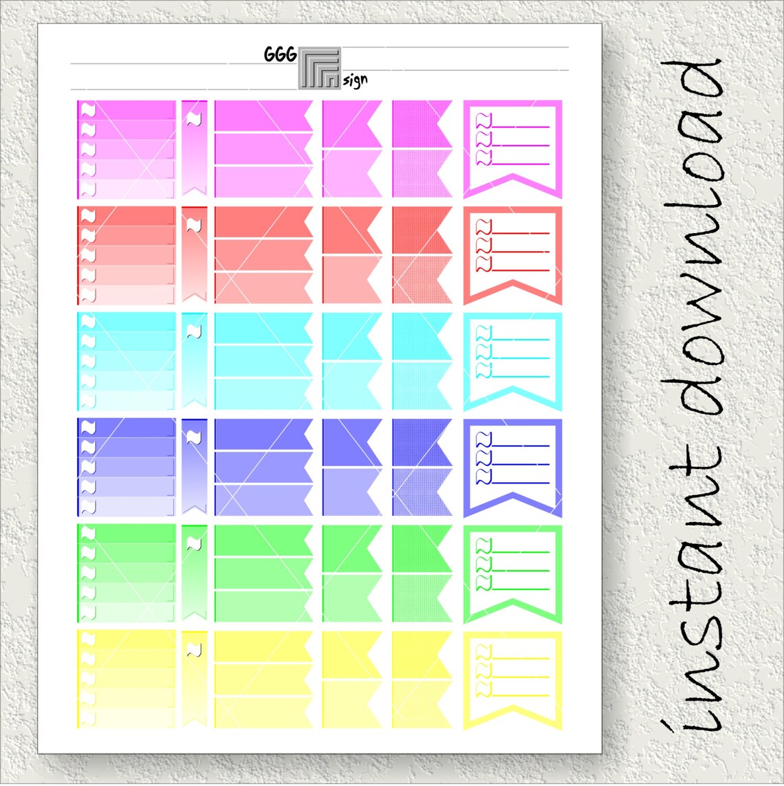 Printable Planning Stickers Planner Stickers Full Box Planner Sticker ...