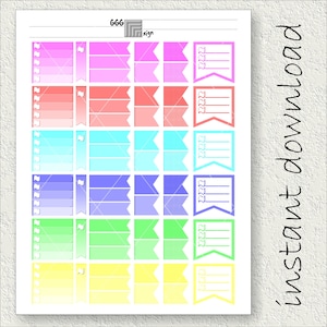 Printable Planning Stickers | Planner Stickers | Full Box Planner ...