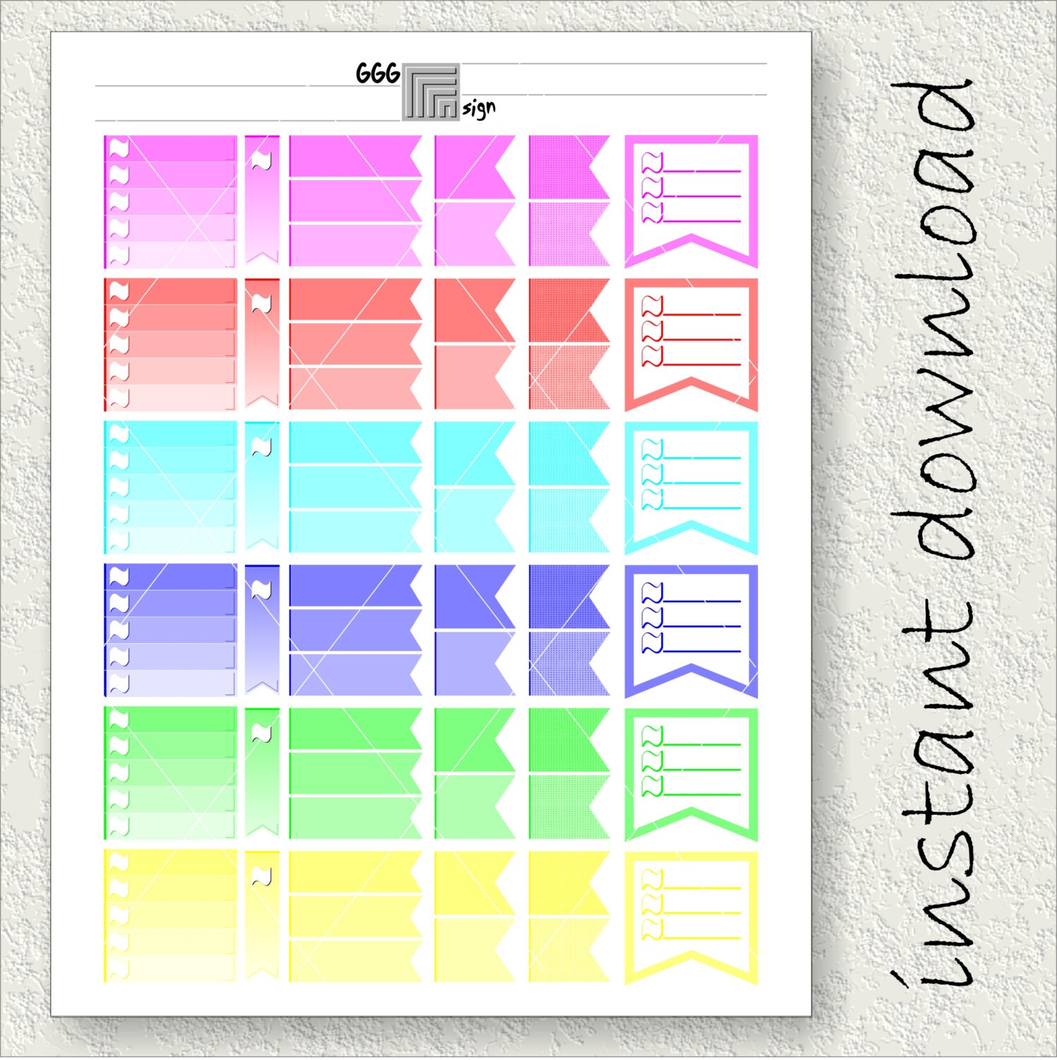 Printable Planning Stickers Planner Stickers Full Box Planner Sticker ...