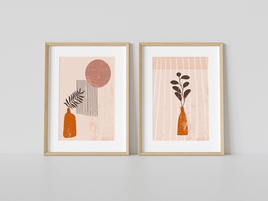 Minimalist Boho Line Art Wall Art/ Abstract Minimalist Wall Art ...