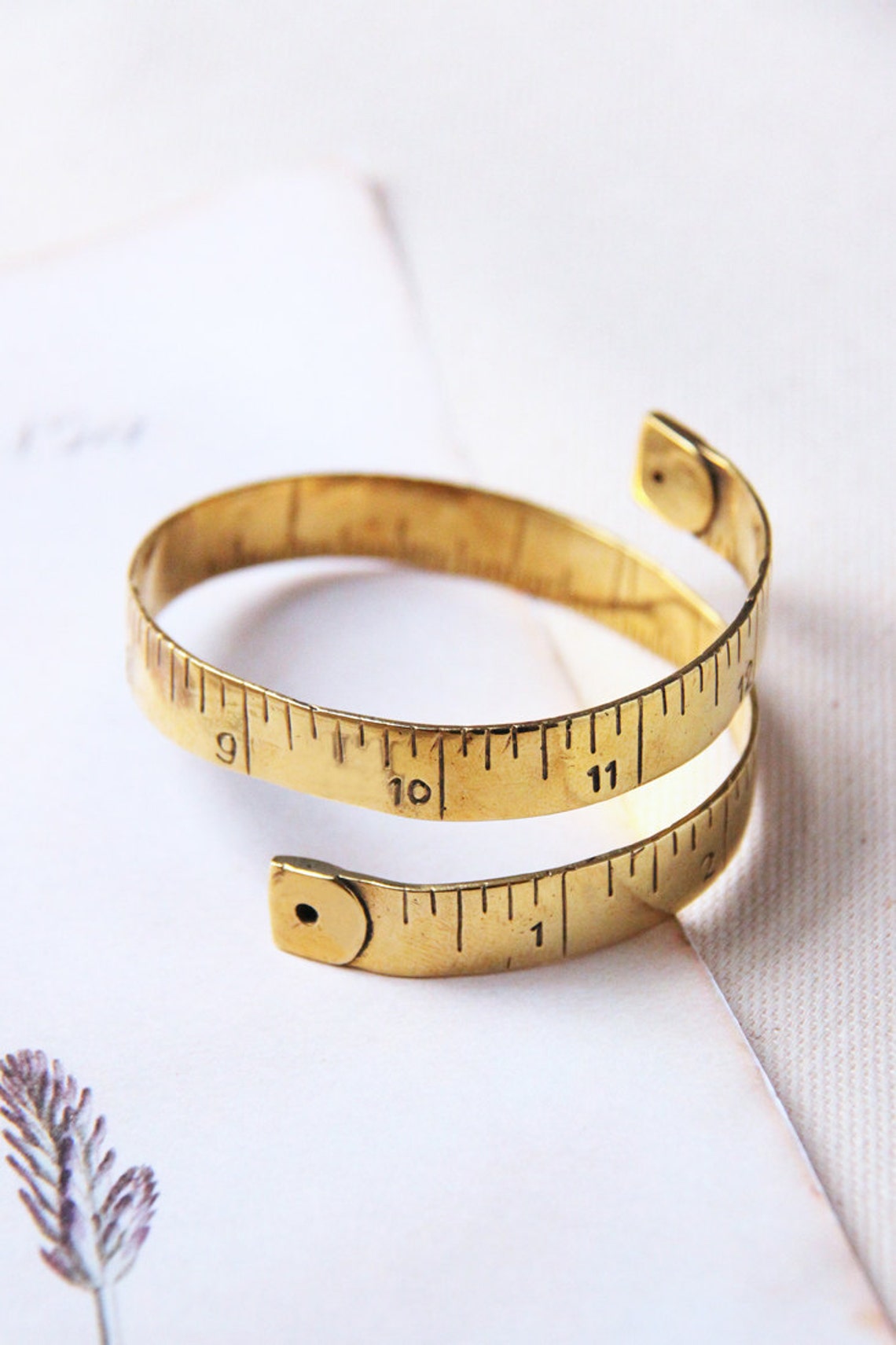 Gold Measure Tape Bangle,gold Measure Tape Cuff,gold Measure Tape ...