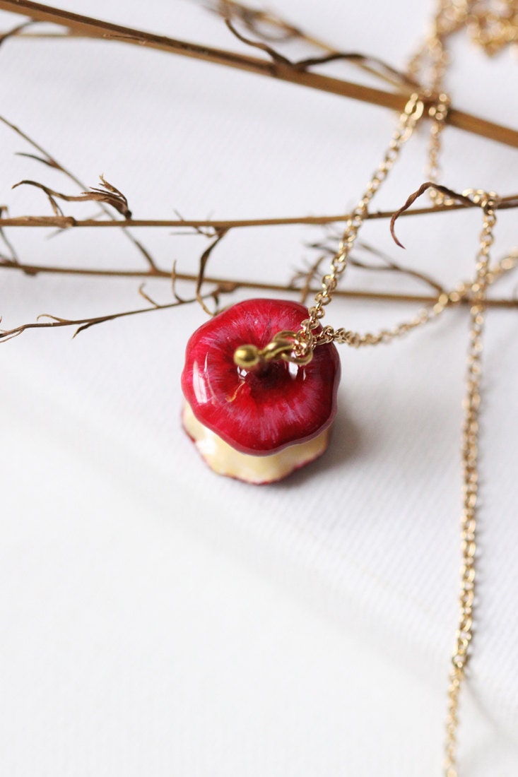 Red Apple Necklacecharm Apple Necklacecharm Red Apple - Etsy