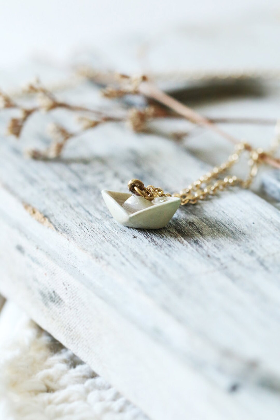 Origami Paper Boat Necklace,charm Origami Necklace,everyday Jewelry ...