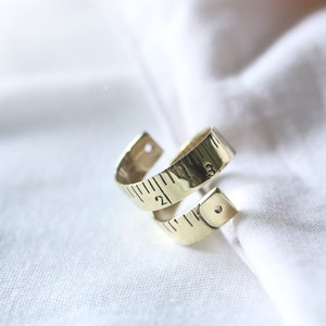 Tapeline Ring,tape Measure Ring,style Ring,brass Tapeline Ring,modern ...