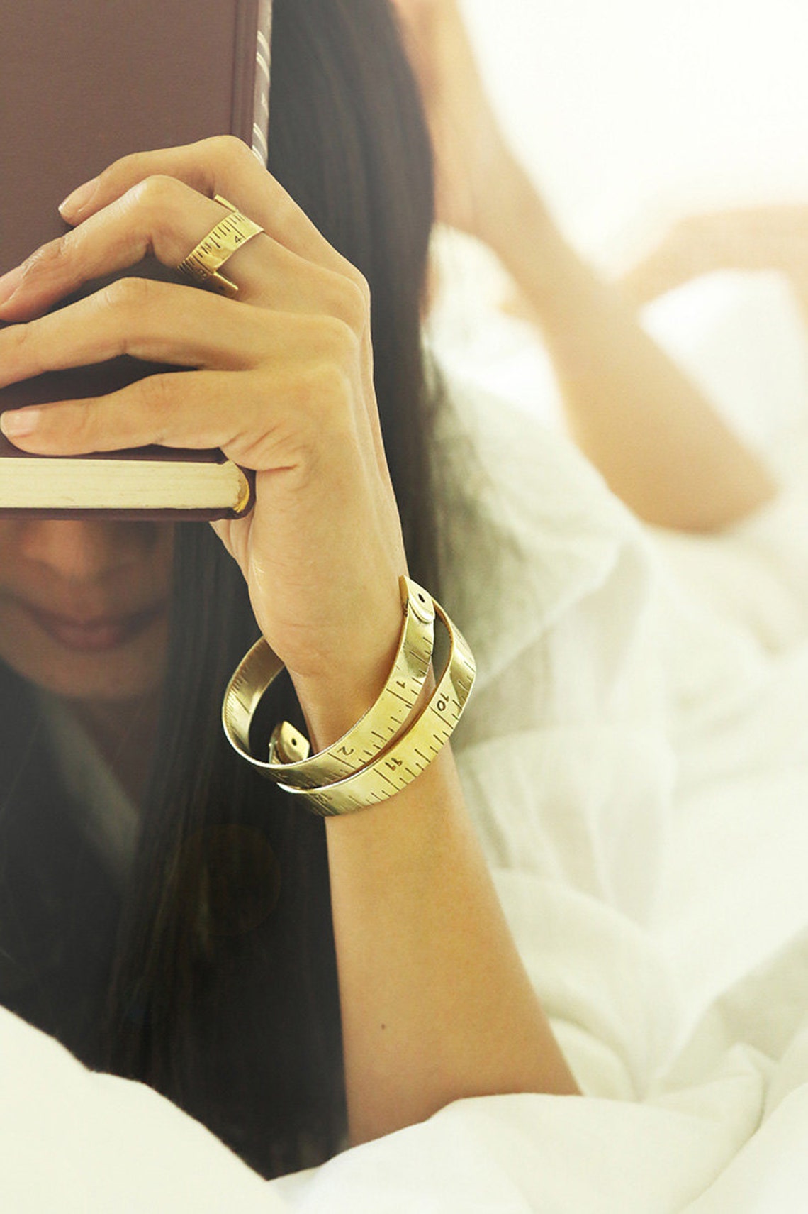 Gold Measure Tape Bangle,gold Measure Tape Cuff,gold Measure Tape ...