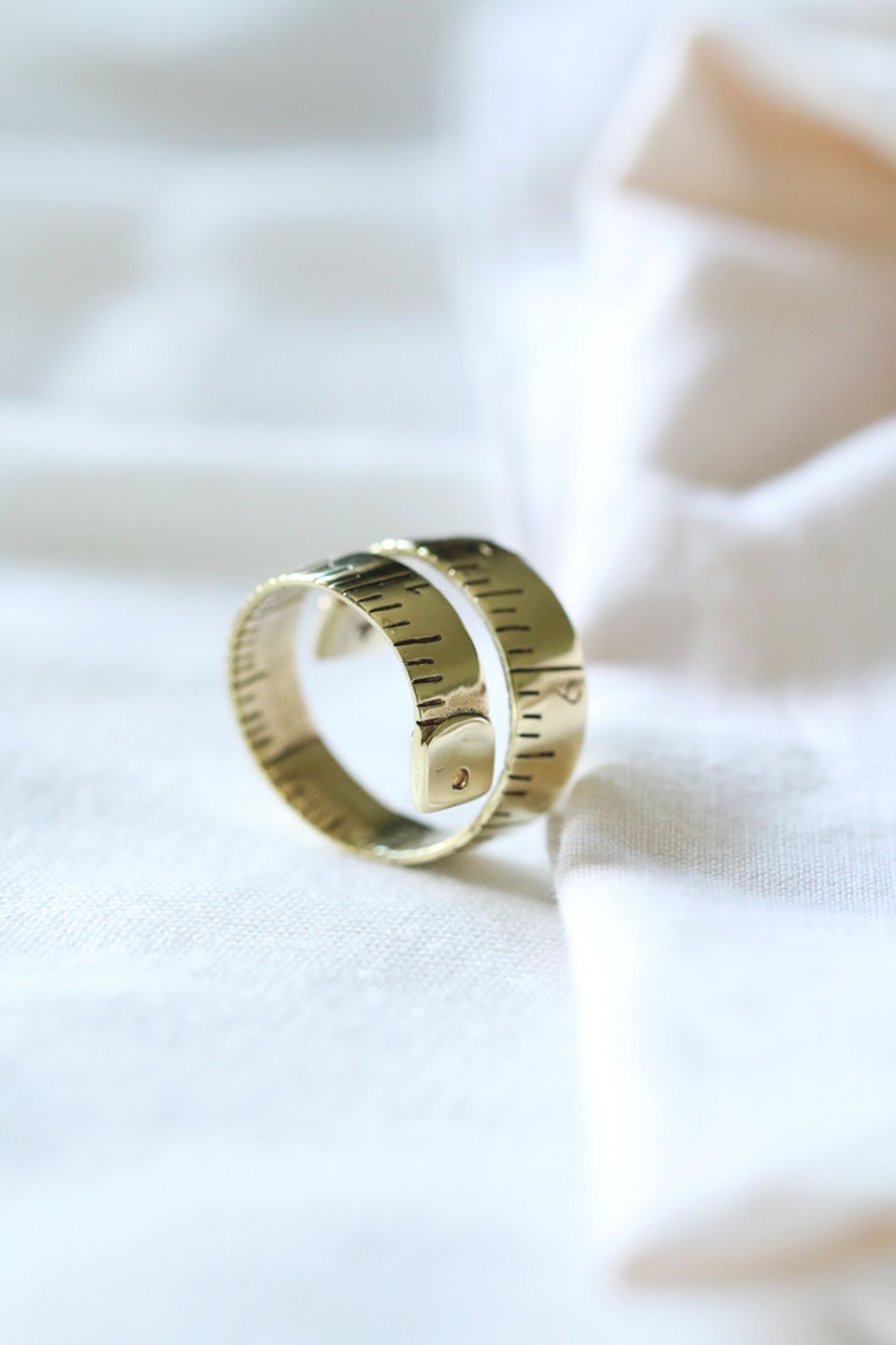 Tapeline Ring,tape Measure Ring,style Ring,brass Tapeline Ring,modern ...
