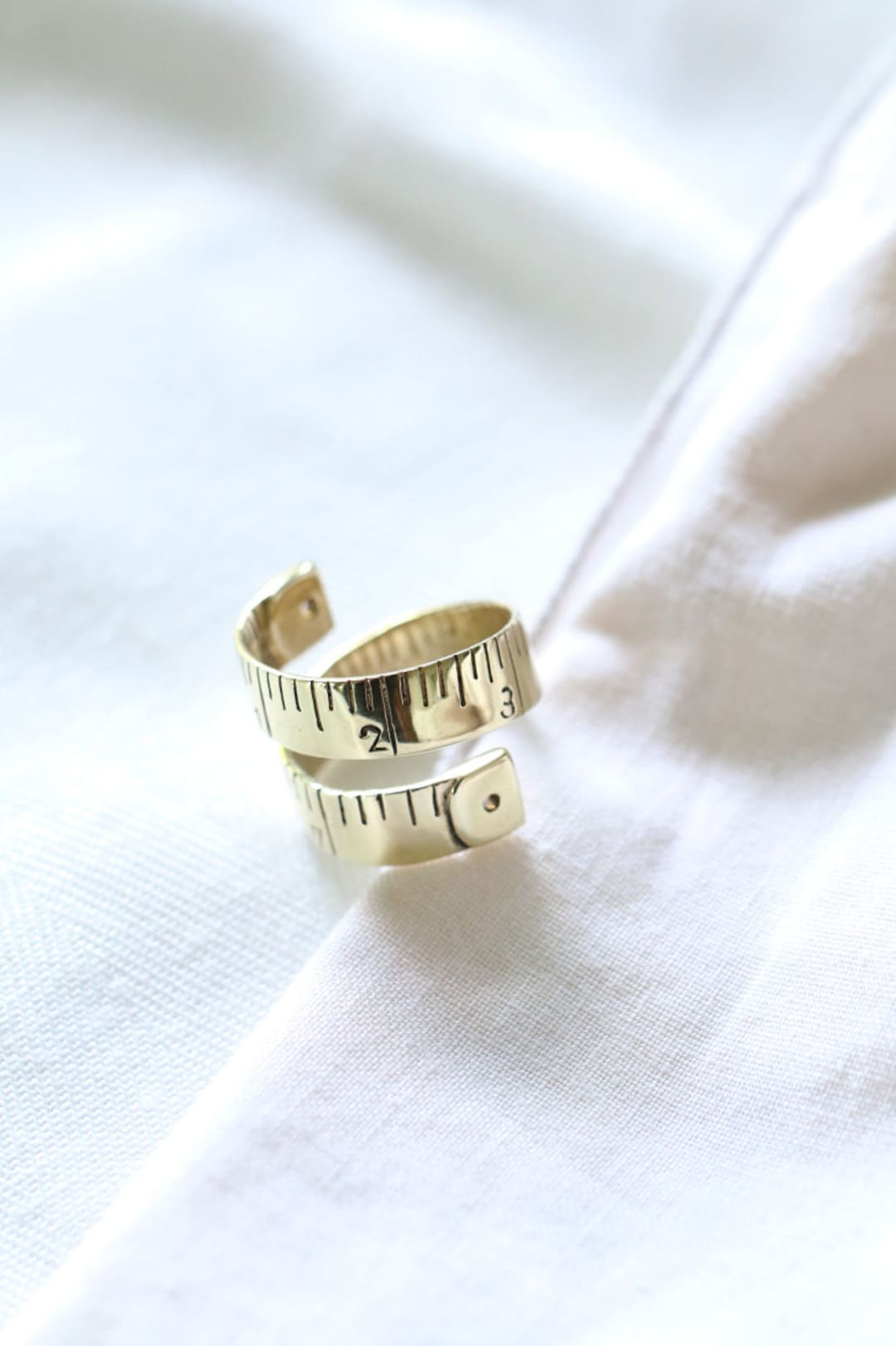 Tapeline Ring,tape Measure Ring,style Ring,brass Tapeline Ring,modern ...