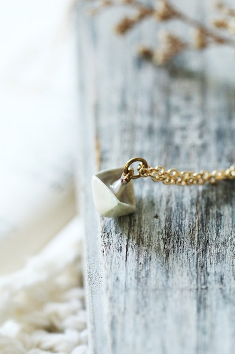 Origami Paper Boat Necklace,charm Origami Necklace,everyday Jewelry ...