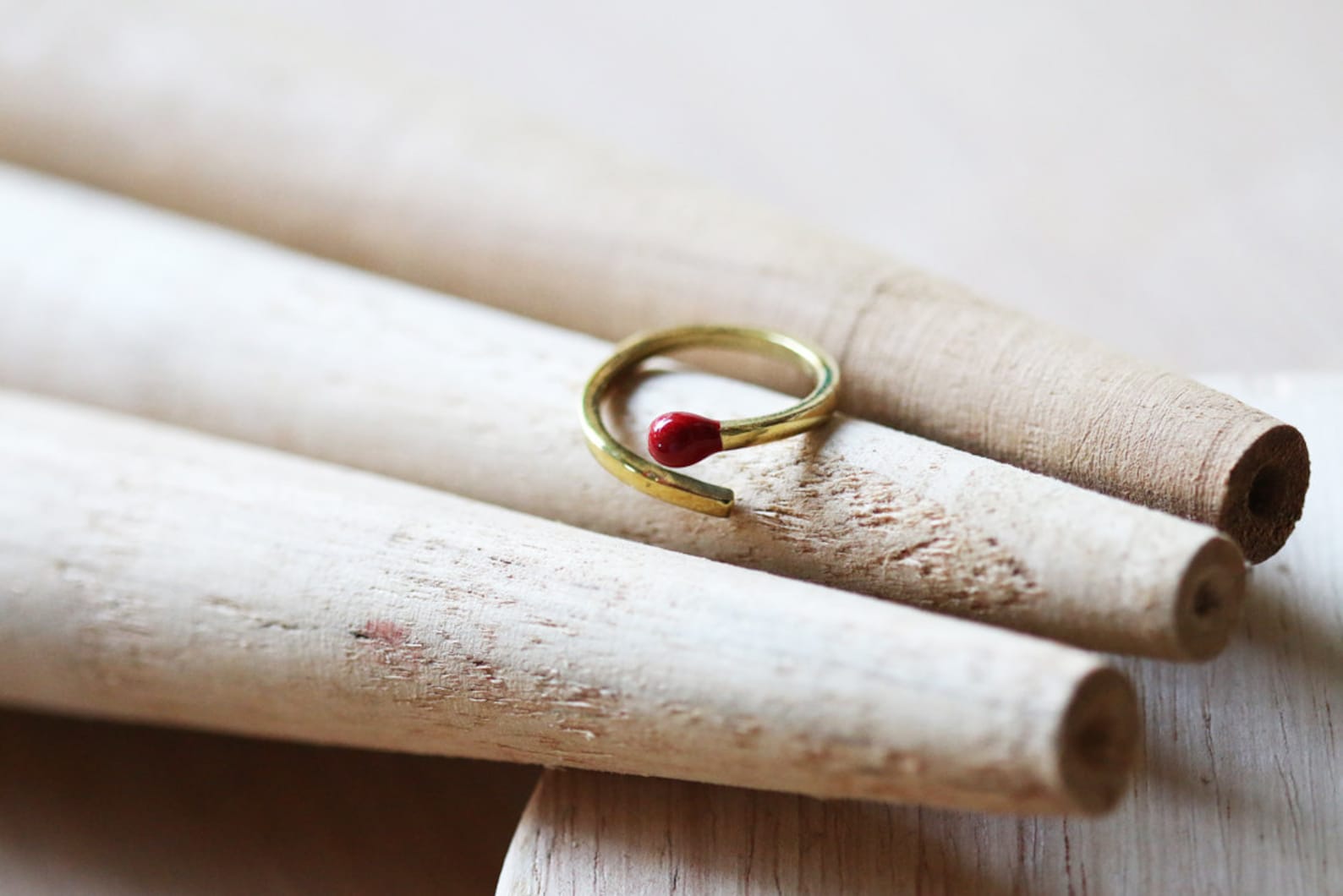 Charm Red Match Ring,match Ring,everyday Jewelry,miniature Match Ring ...