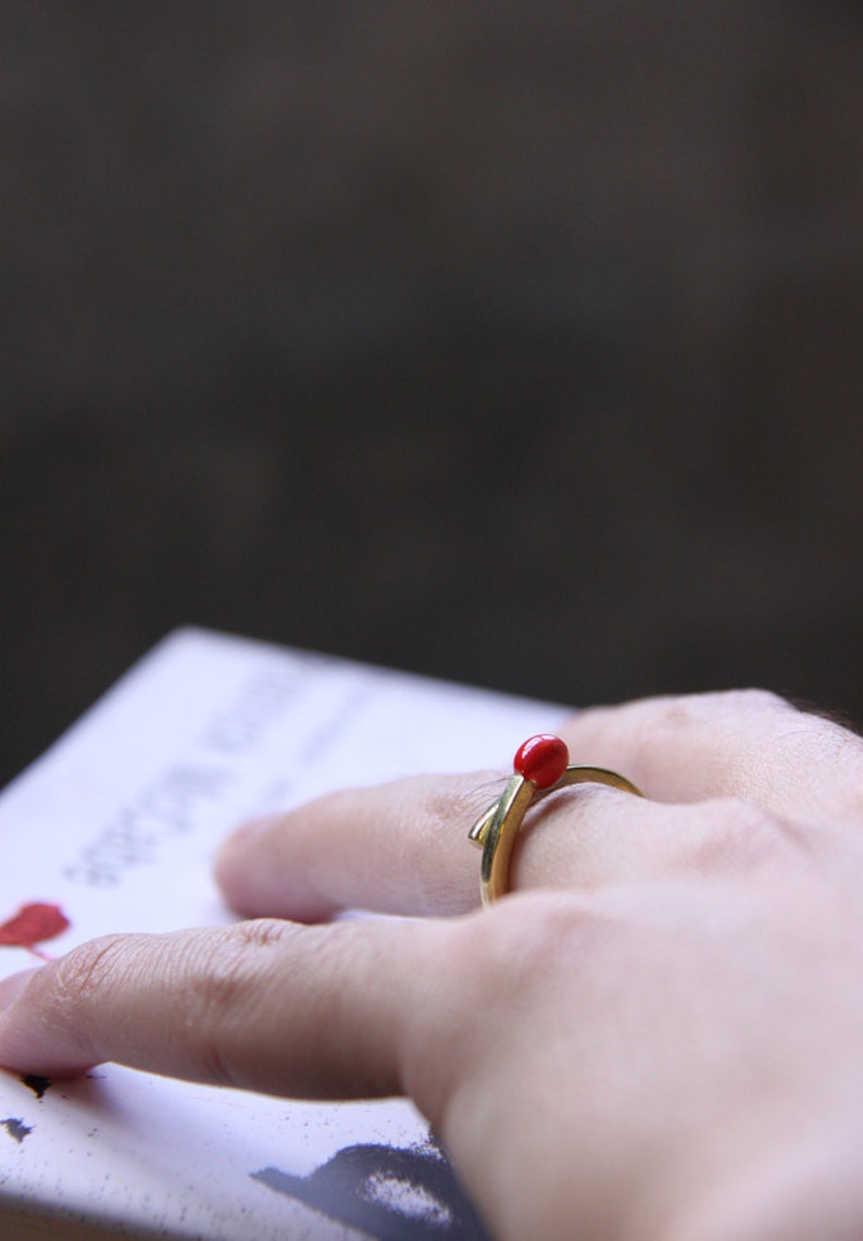 Charm Red Match Ring,match Ring,everyday Jewelry,miniature Match Ring ...