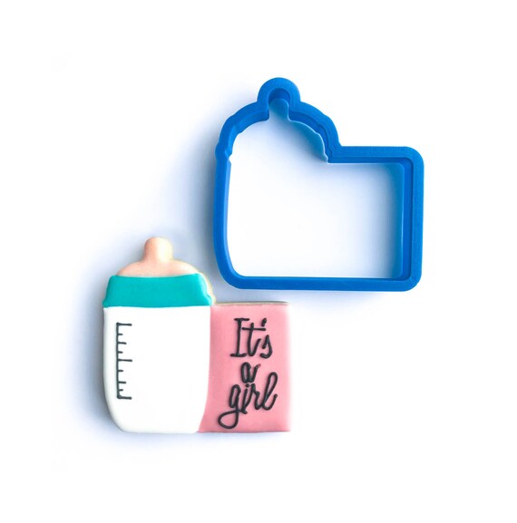 Baby Bottle Plaque Cookie Cutter | Bottle Cookie Cutter | Baby Shower ...