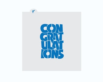 Congratulations Stencil - Etsy
