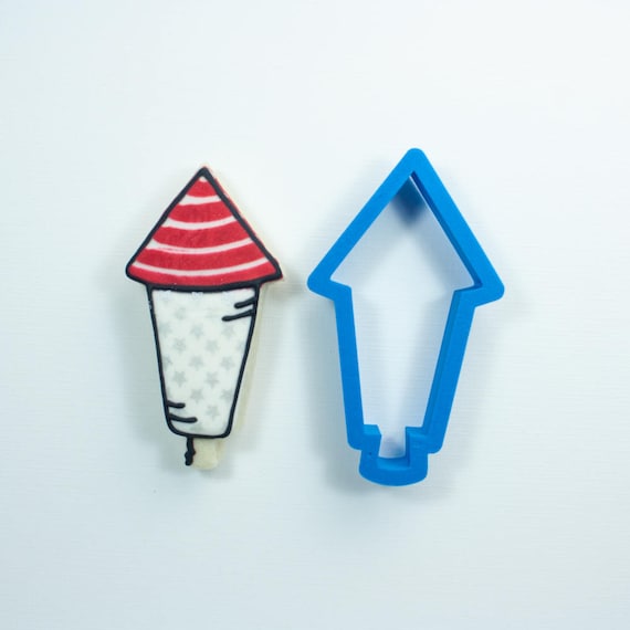 Firework Rocket Cookie Cutter | Rocket Cookie Cutter | Fireworks Cookie ...