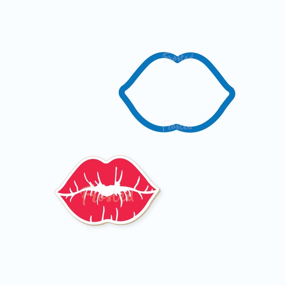 Lips Cookie Cutter | Kiss Lips, Valentines Day, Sexy, Love, Mini ...
