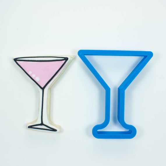 Martini Glass Cookie Cutter | Cocktail Cookie Cutter, Drink Cutter ...
