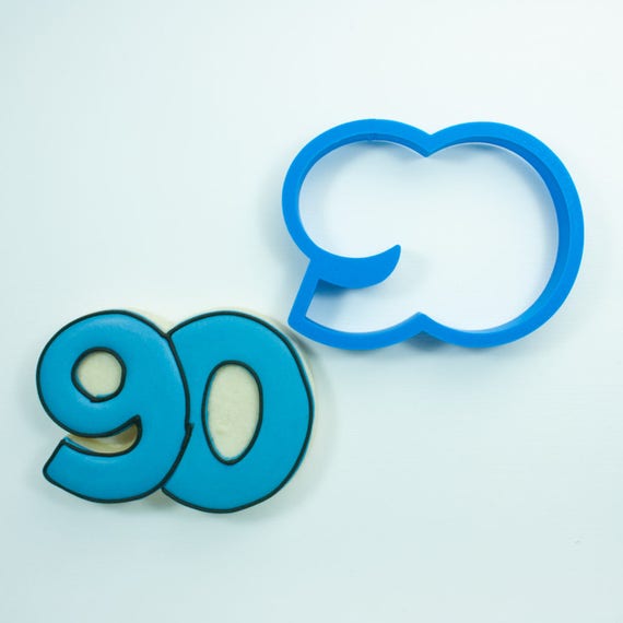 Number 90 Cookie Cutter | Ninety Cookie Cutter | Number Cookie Cutters ...