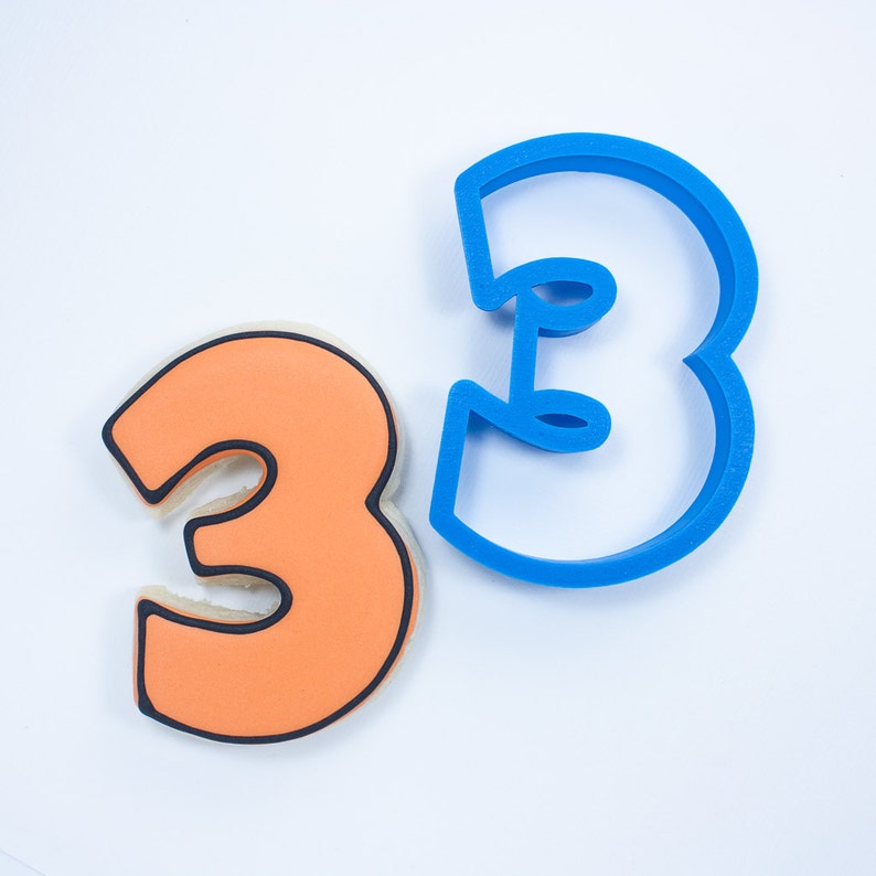 Number Three Cookie Cutter - Etsy