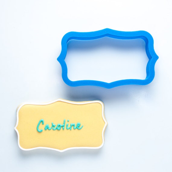 Plaque Cookie Cutter | Caroline Plaque Cutter by Frosted Cookie Cutters ...