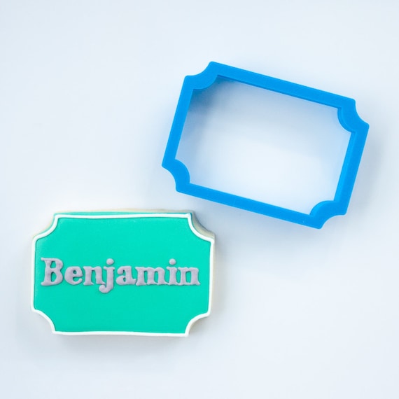 Plaque Cookie Cutter | Frame Cookie Cutter | Benjamin Plaque, Rectangle ...