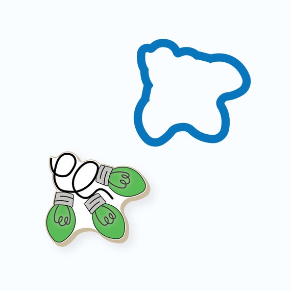 Christmas Cookie Cutter | Christmas Light String, Christmas Lightbulb ...